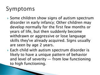 Autism spectrum disorder | PDF | Brain and Nervous System Disorders ...