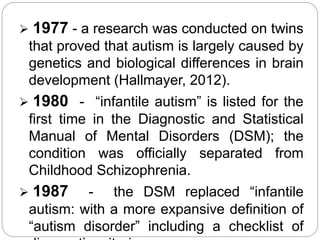 Autism spectrum disorder | PPTX