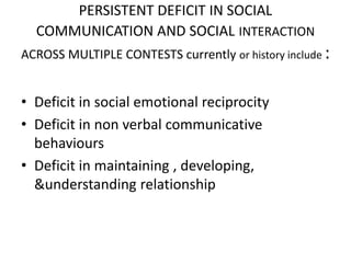 Autism spectrum disorder | PPT