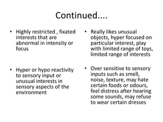 Autism spectrum disorder | PPTX