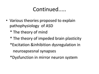 Autism spectrum disorder | PPTX