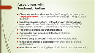 Autism spectrum Disorder for medical students | PPTX