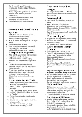 Autism spectrum disorder.pdf lecture notes | PDF