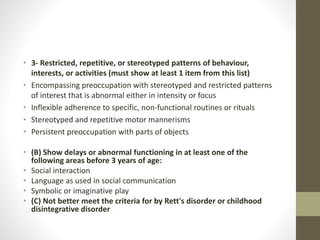 Autism spectrum disorder (asd) | PPTX