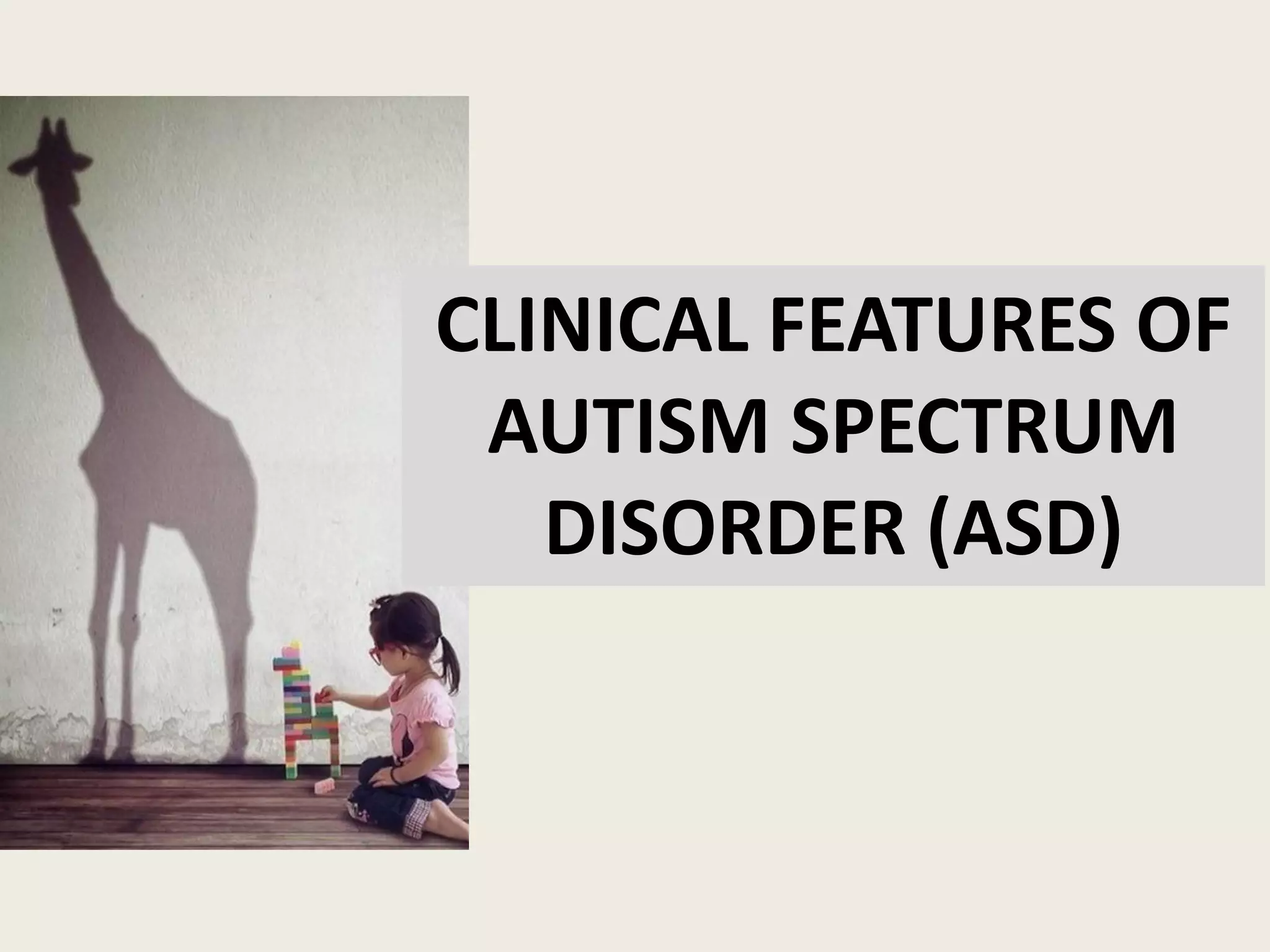 Autism spectrum disorder (ASD) | PDF