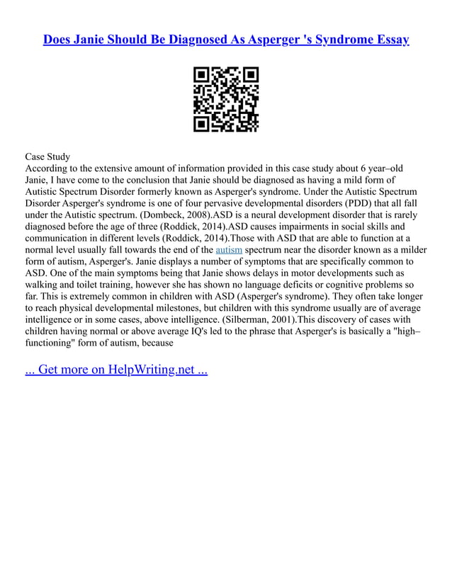 Autism Spectrum Disorder ( Autism ) Essay | PDF