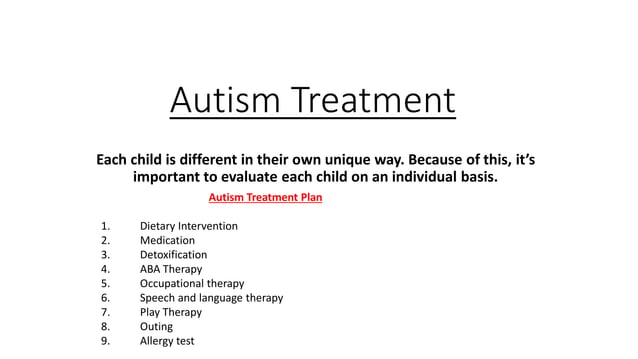 Autism treatment plan | PDF