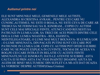 Autismul printre noi | PPT