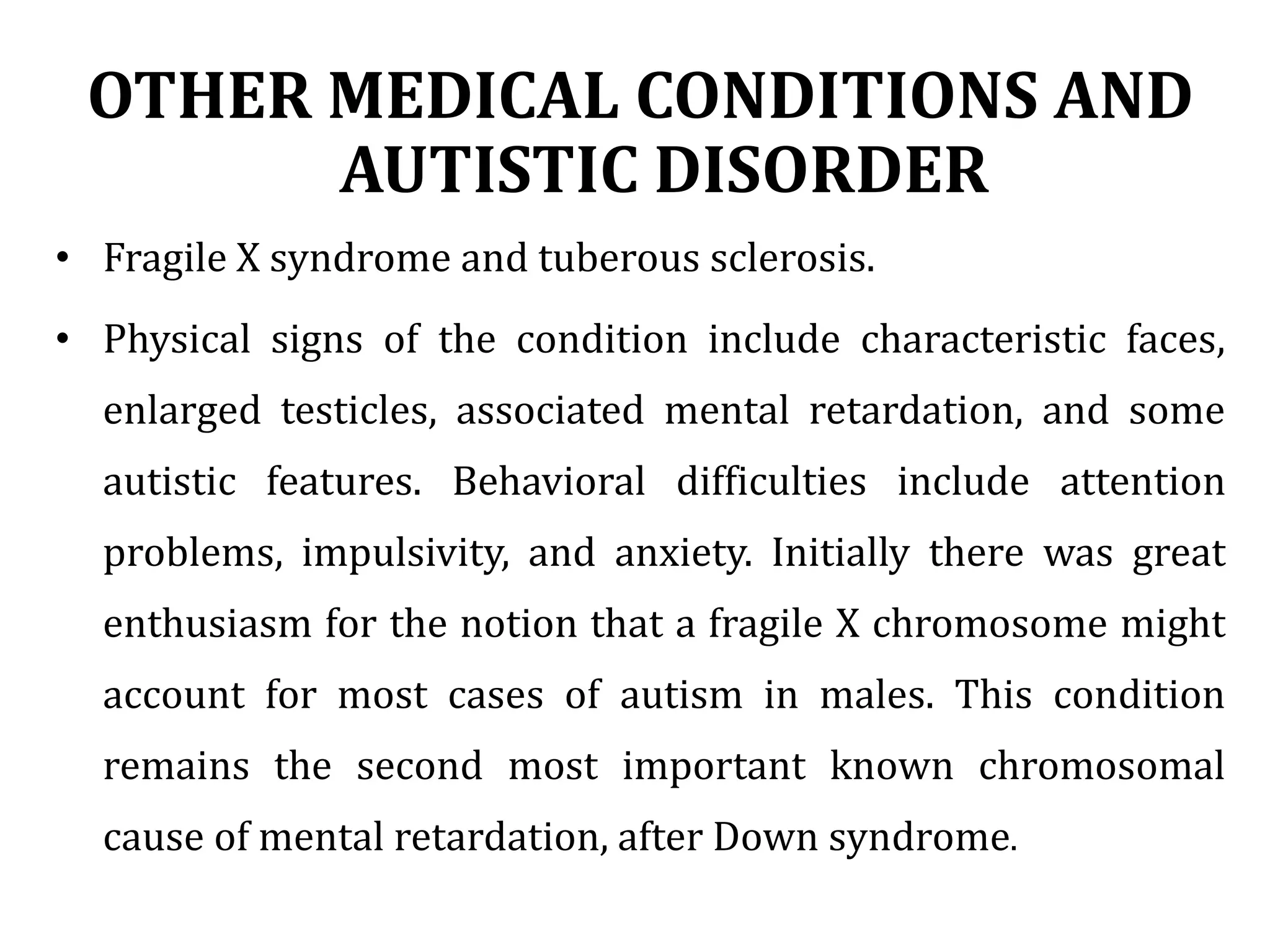 Autistic Spectrum Disorders | PPTX