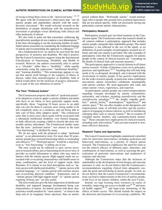 Autistic Perspectives On The Future Of Clinical Autism Research | PDF