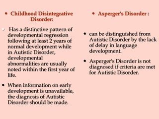 Autism spectrum disorder | PPTX