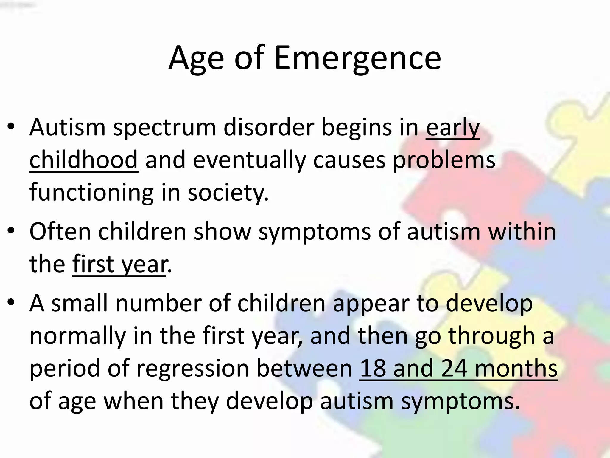 Autistic spectrum disorder | PPSX