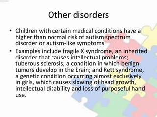 Autistic spectrum disorder | PPSX