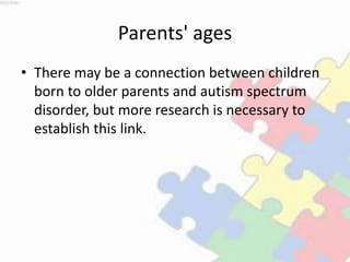 Autistic spectrum disorder | PPSX