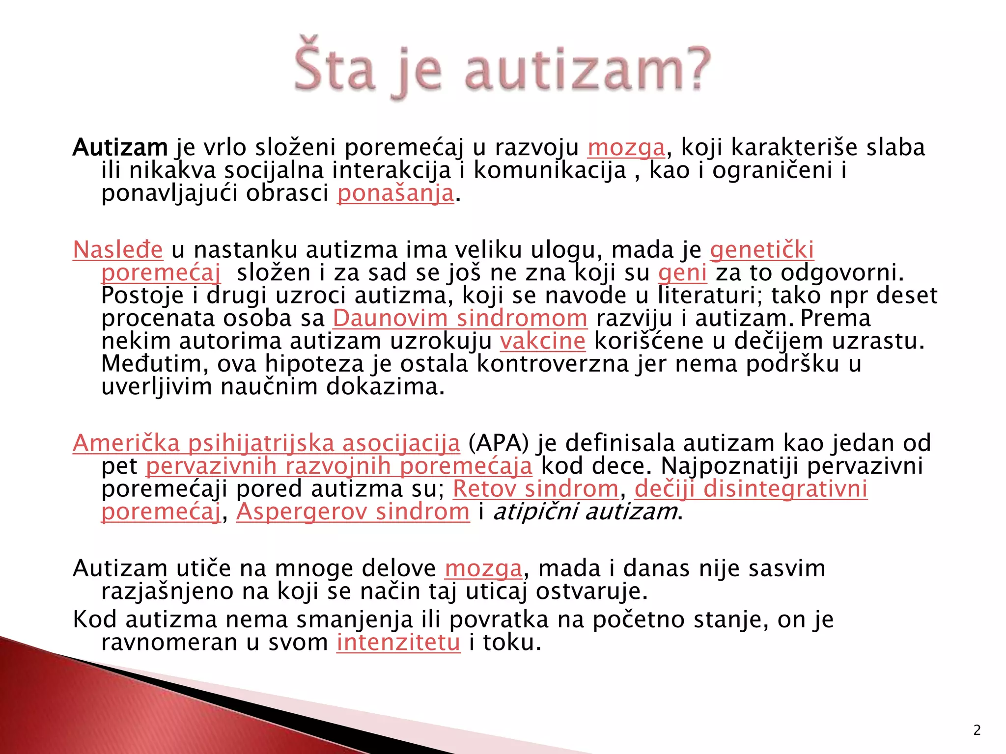 Autizam | PPTX
