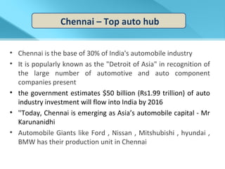 Chennai -Detroit of Asia | PPT