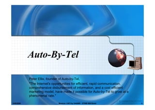 Case Study: Auto By Tel and GM | PDF