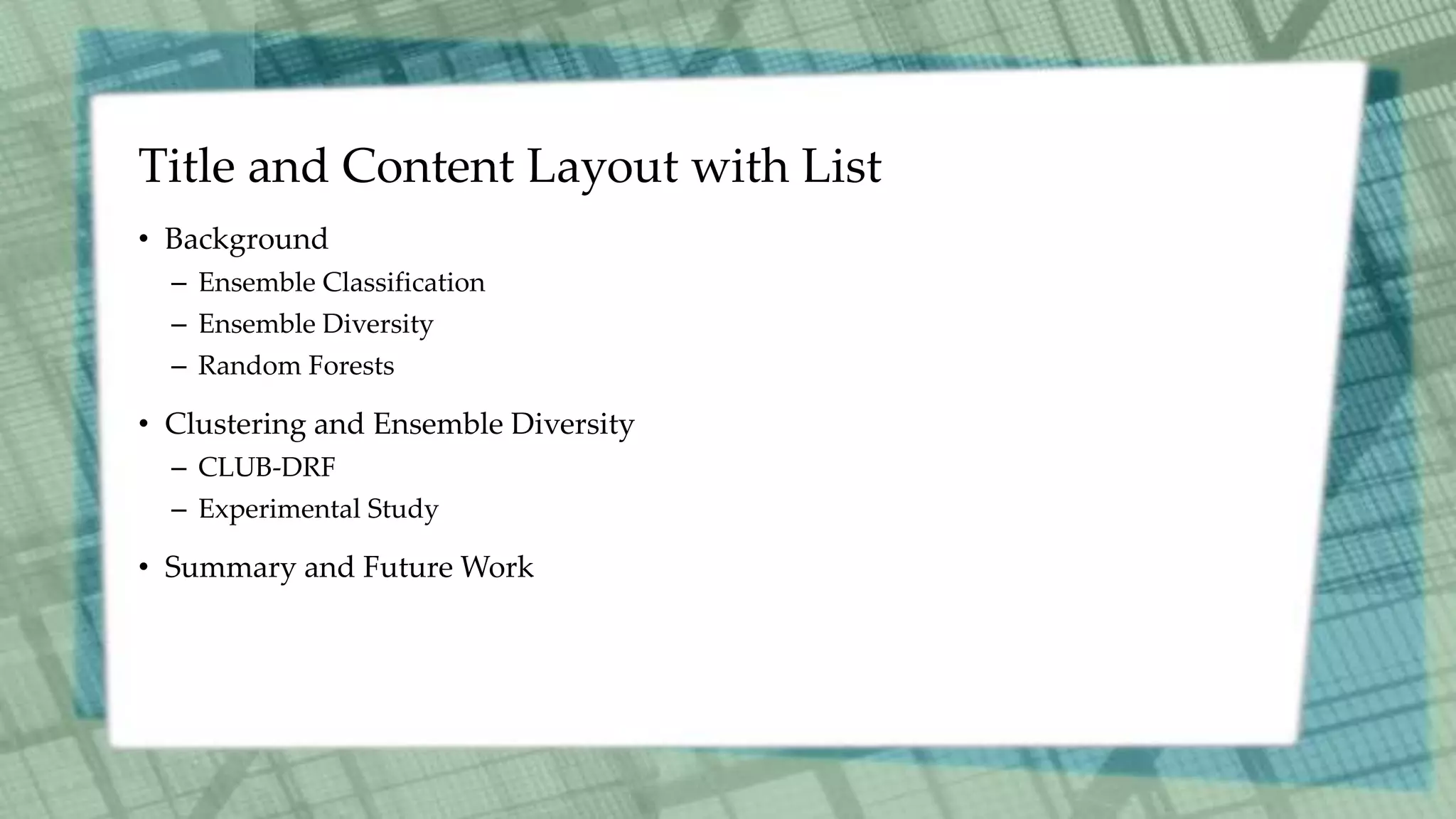 Automatic pruning method for random forest | PPT