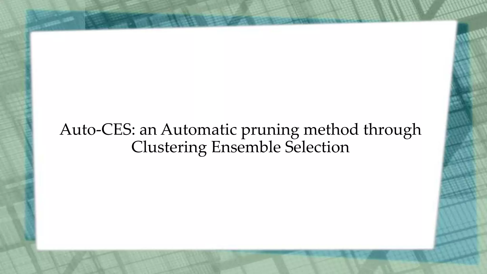 Automatic pruning method for random forest | PPT