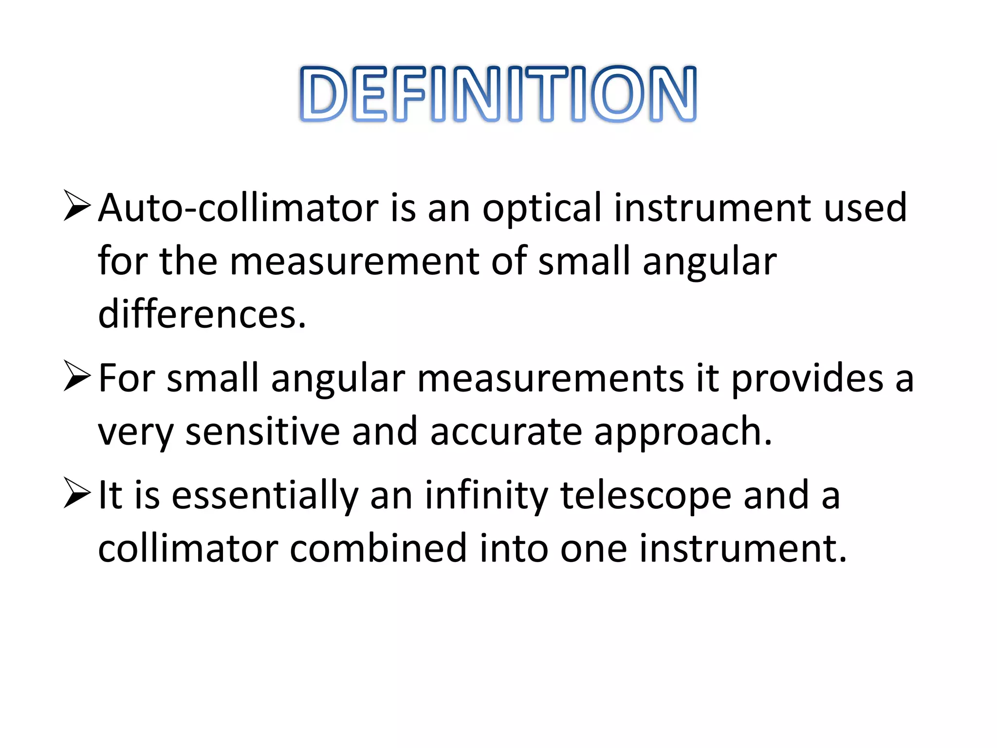 Auto-collimator | PPTX