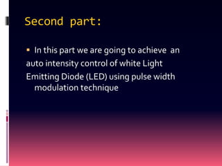 Auto control street lights | PPT