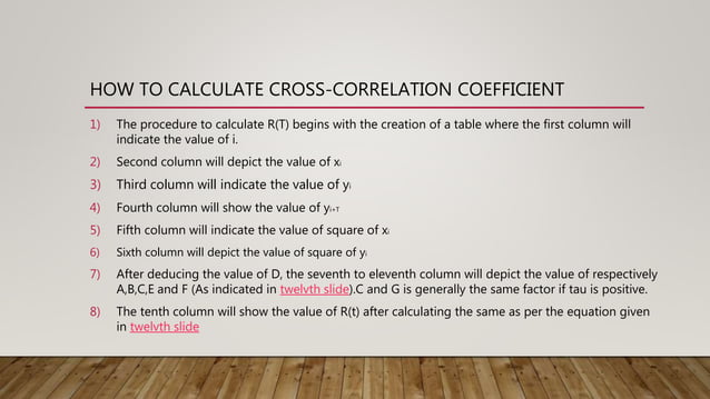 Auto correlation and cross-correlation | PPTX
