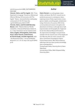 Auto-Ethnography Of Engagement Through Dance | PDF