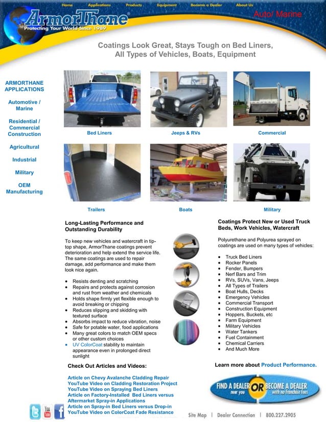 ArmorThane Auto marine applications | PDF