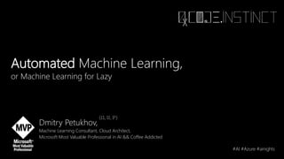 Introduction to Auto ML | PPTX