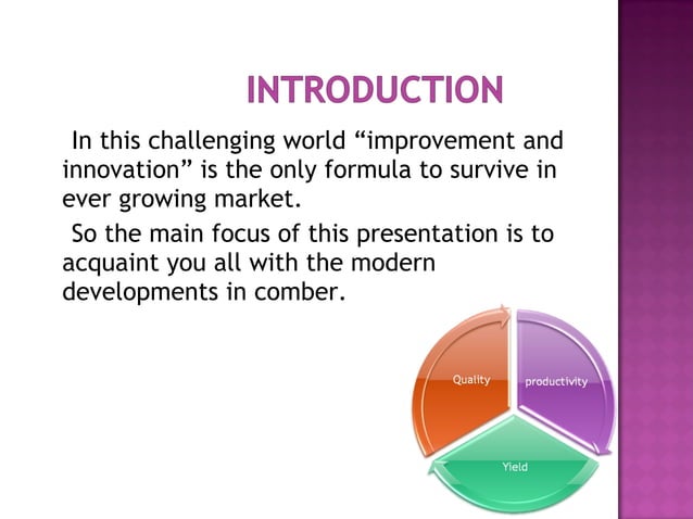 Auto motion in comber | PPT | Needlework | Arts and Crafts