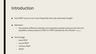 AUTO - POSITIVE END EXPIRATORY PRESSURE | PPTX