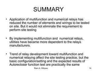 Auto Reclose Testing | PPT