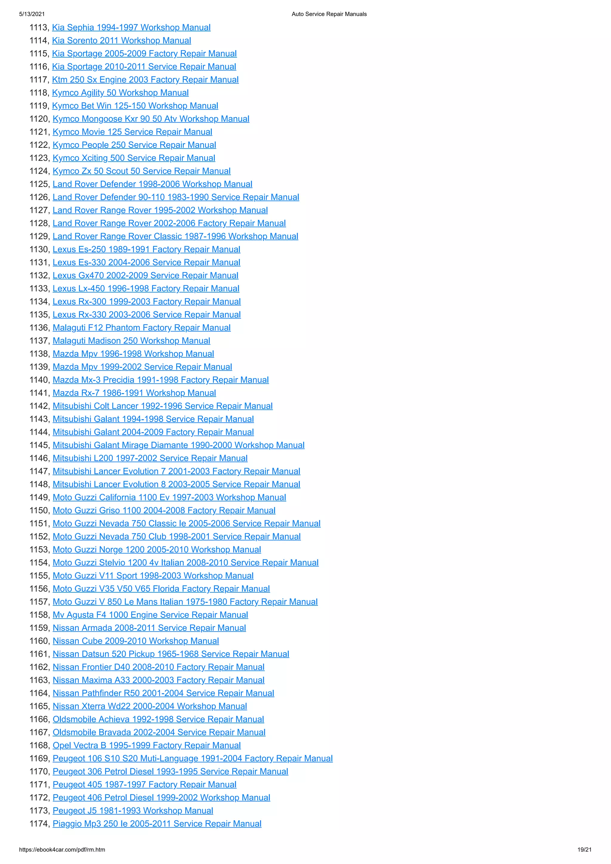 Auto service-repair-manuals.. | PDF