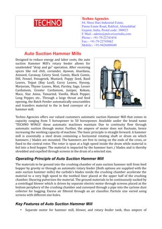 Auto suction-hammer-mill | PDF