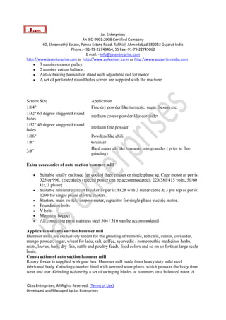 Auto suction-hammer-mills | PDF