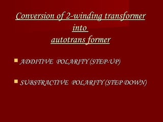 Auto transformer | PPT