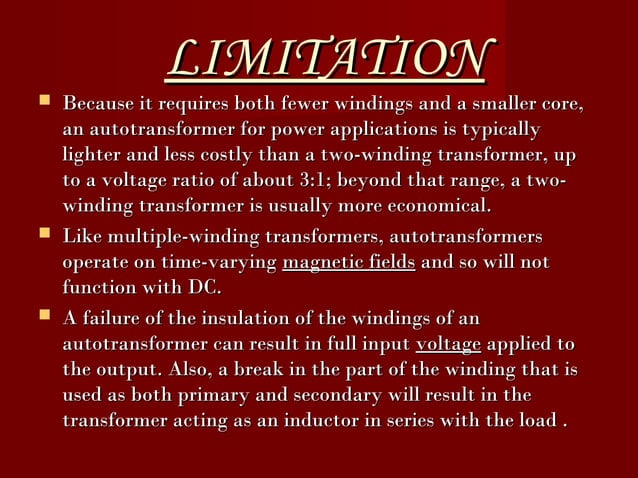 Auto transformer | PPT | Physics | Science