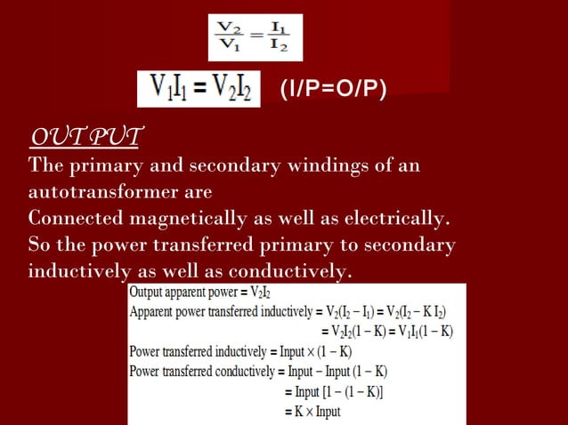 Auto transformer | PPT | Physics | Science