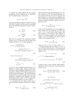 Auto tuning of cascade control systems | PDF