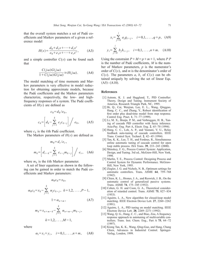 Auto tuning of cascade control systems | PDF