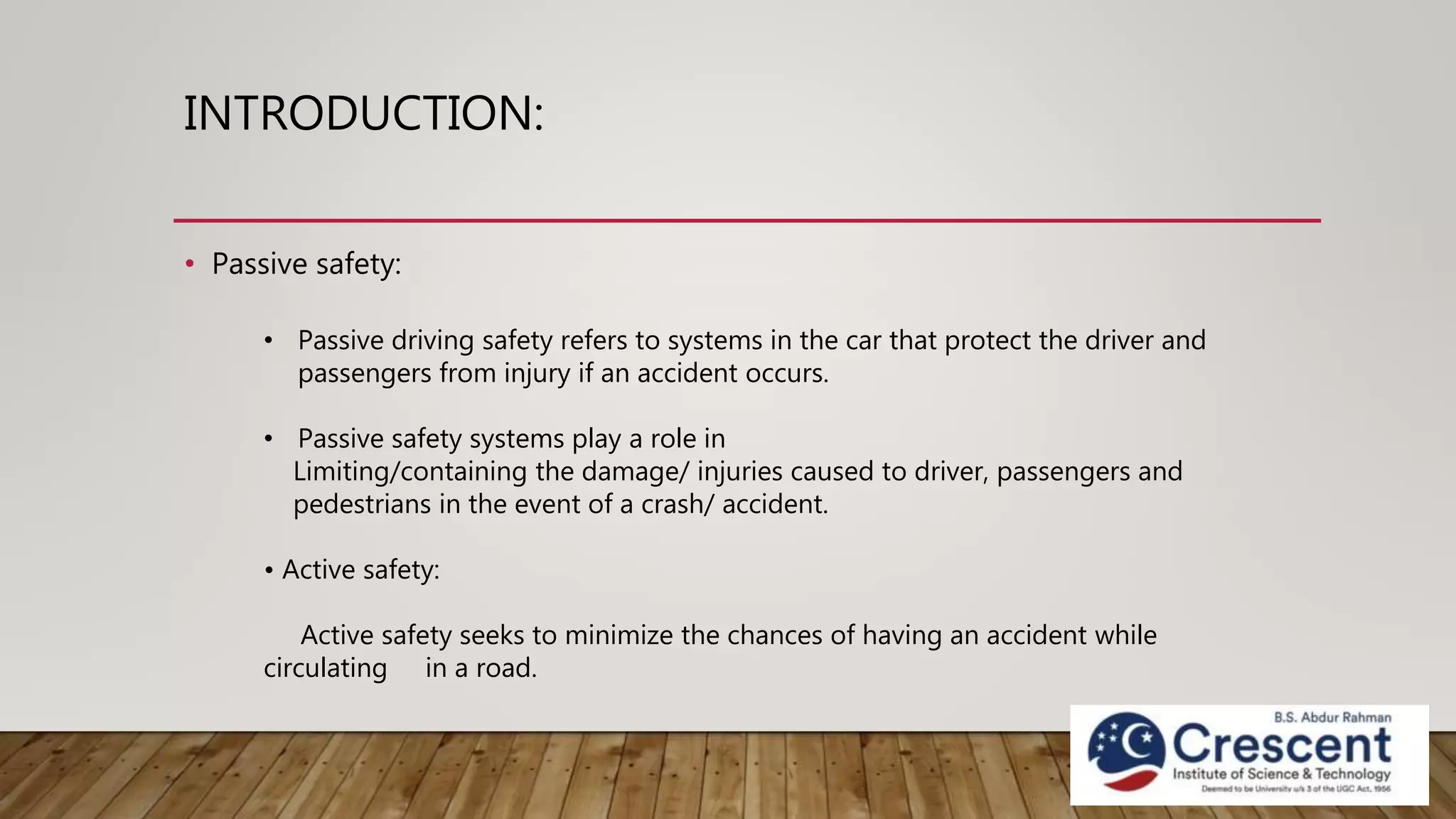 PASSIVE SAFETY SYSTEMS | PPTX