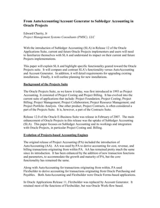 Auto accounting in projects | PDF | Business Accounting & Finance | Business