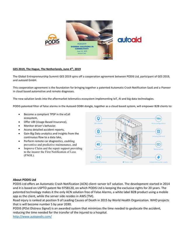 GES 2019 - Global Launch Lounge - “Collaborations for a Better Future ...