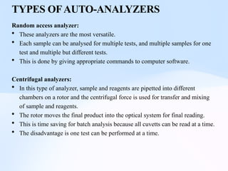 Autoanalyzers what and how they are used. | PPTX