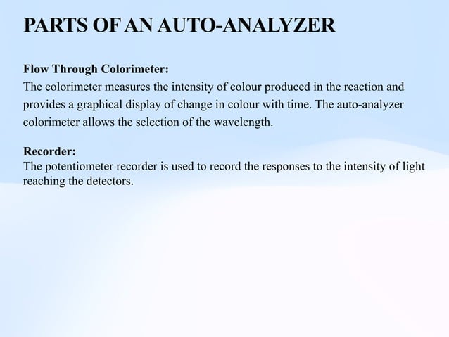 Autoanalyzers what and how they are used. | PPT