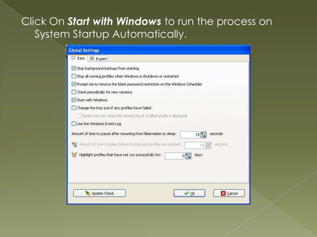 Auto backup data | PPTX