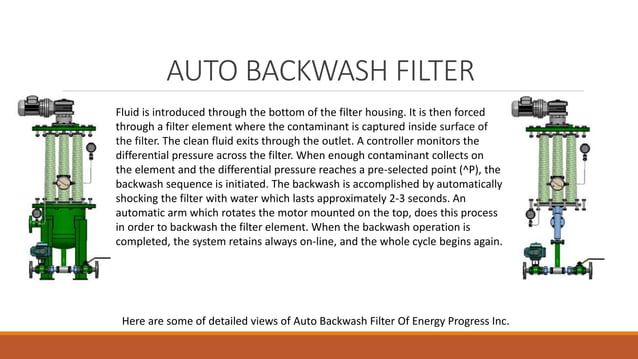 Auto Backwash Filter Simplex Type | PPTX