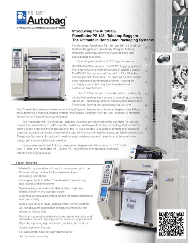 Autobag Pace Setter PS125 | PDF | Computer Peripherals | Computing