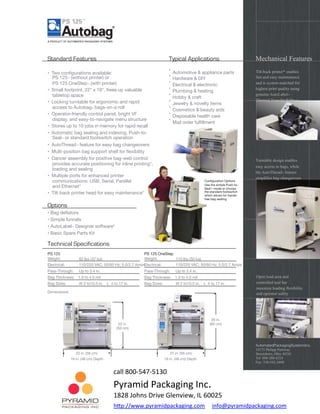Autobag Pace Setter PS125 | PDF