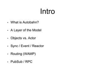 Autobahn primer | PPTX